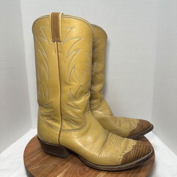 Nocona | Shoes | Vintage Nocona Cowboy Boots Brown Leather Wingtip Western Cowgirl Women Us 5d ...